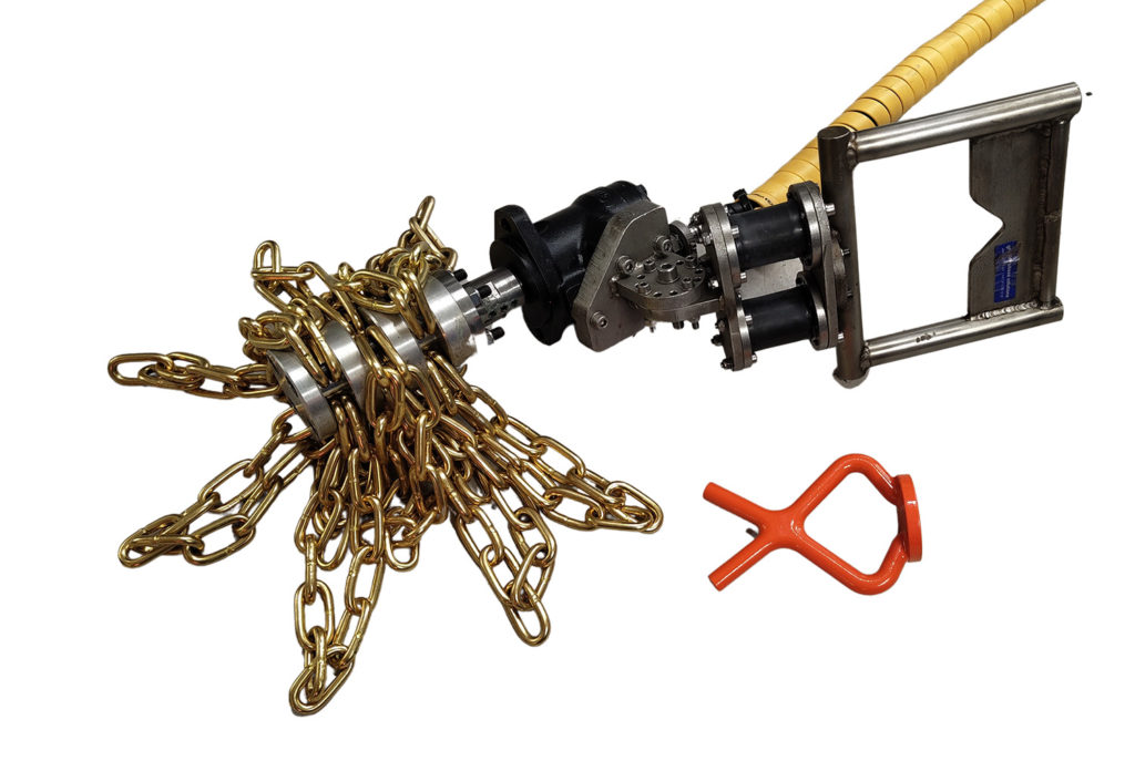 Brass chain brushing tool – Grumek Subsea AS